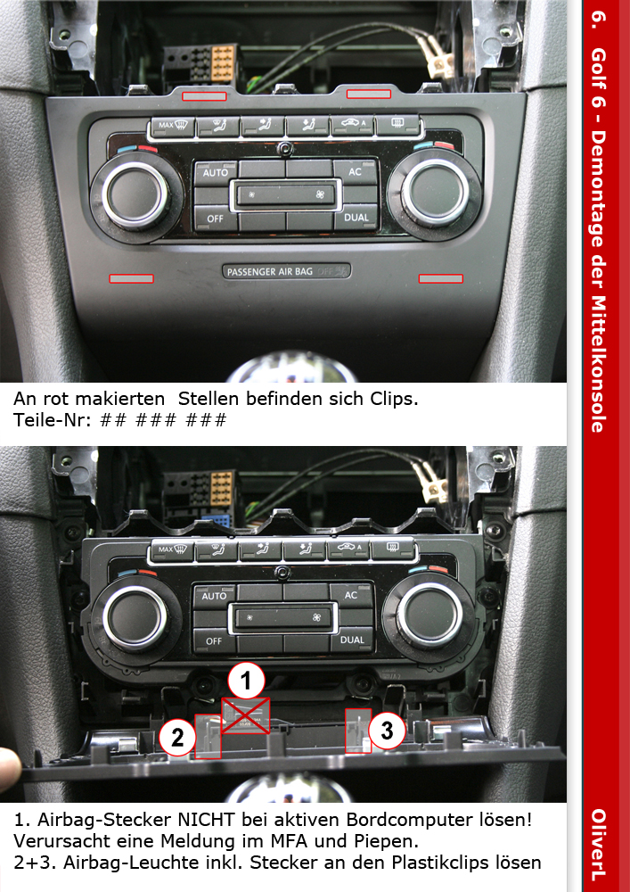 Golf 5 Mittelkonsole Ausbauen